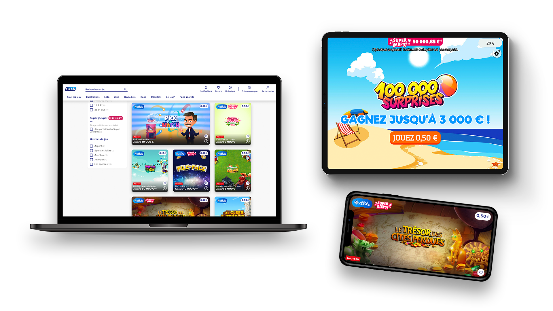 illiko® Top 10 des jeux de grattage en ligne, en exclusivité web | FDJ®